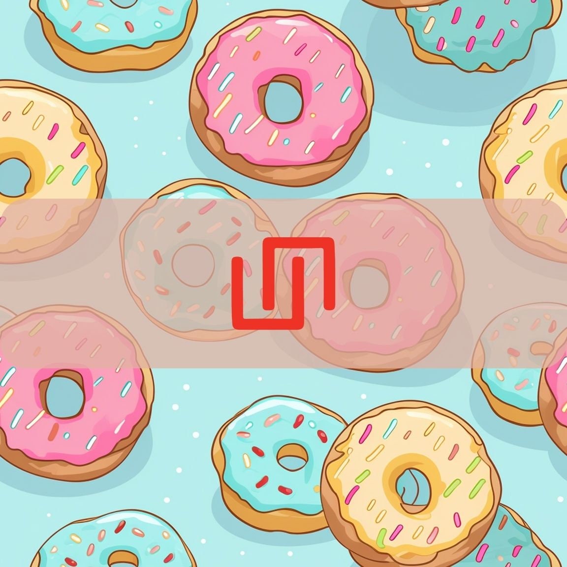 10 Seamless Donuts Digital Transfer Paper, Adjustable Repeating Print ...