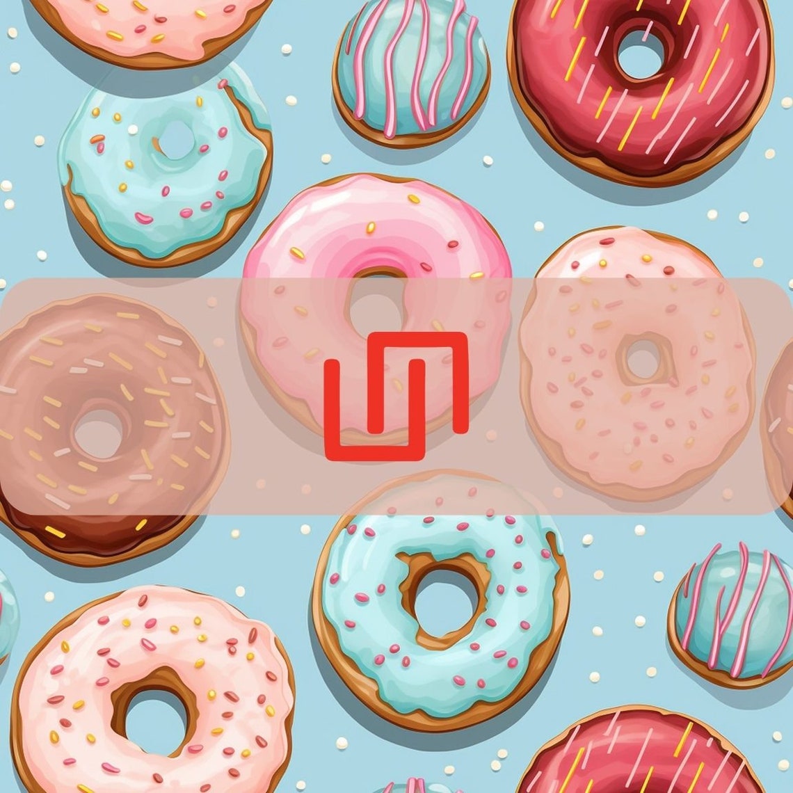 10 Seamless Donuts Digital Transfer Paper, Adjustable Repeating Print ...