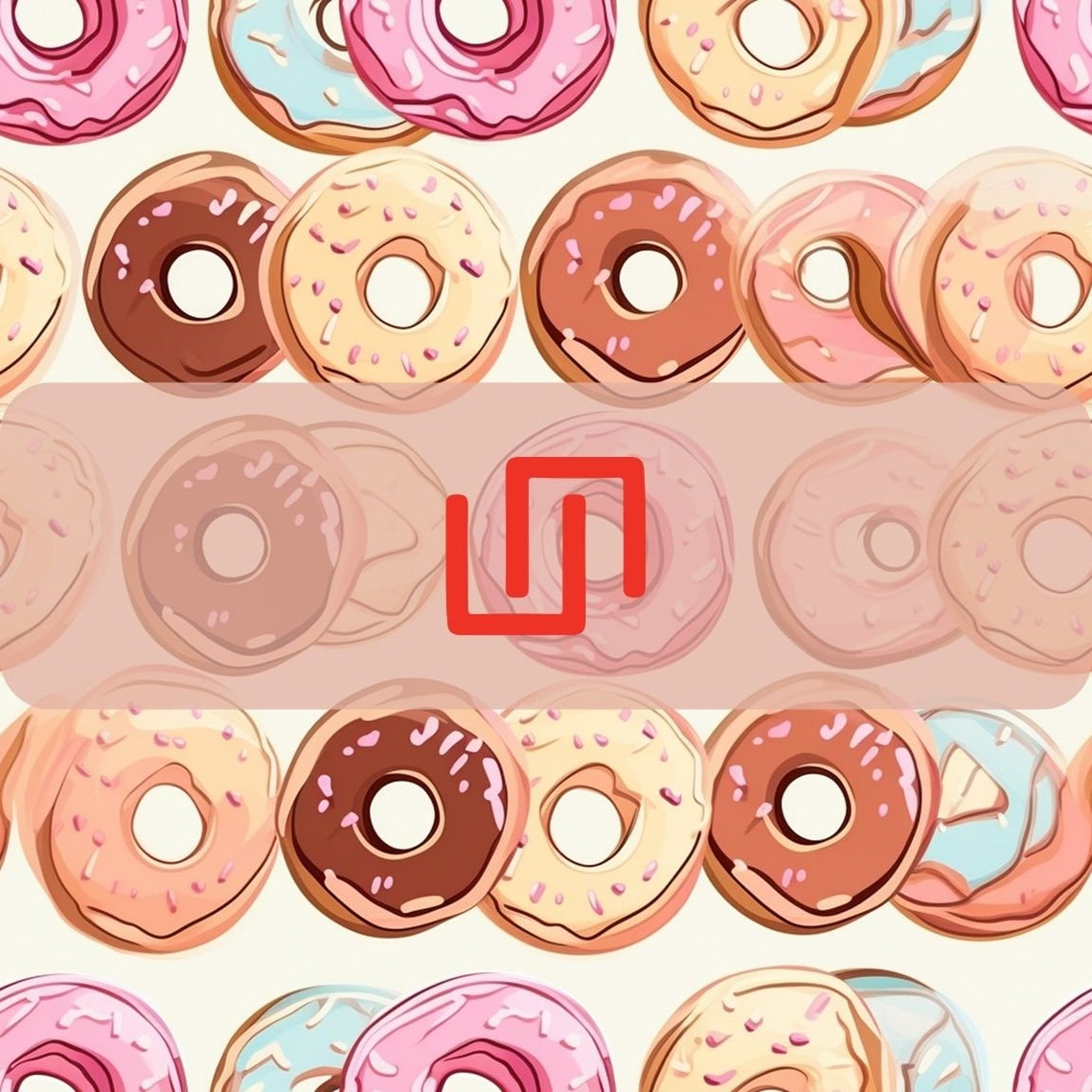 10 Seamless Donuts Digital Transfer Paper, Adjustable Repeating Print ...
