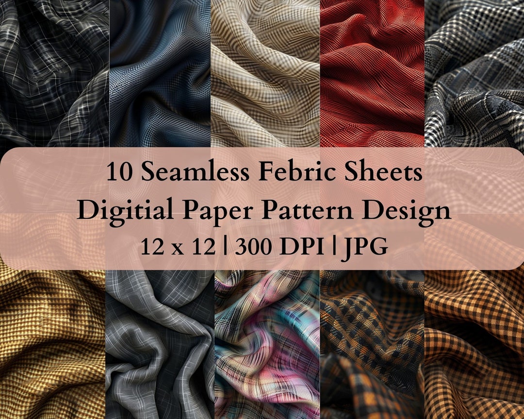 10 Seamless Fabric Digital Transfer Paper, Adjustable Repeating Print ...