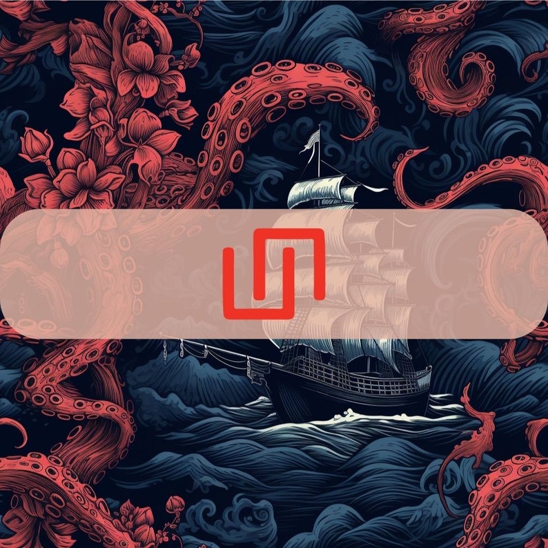 10 Seamless Kraken Digital Transfer Paper, Adjustable Repeating Print ...