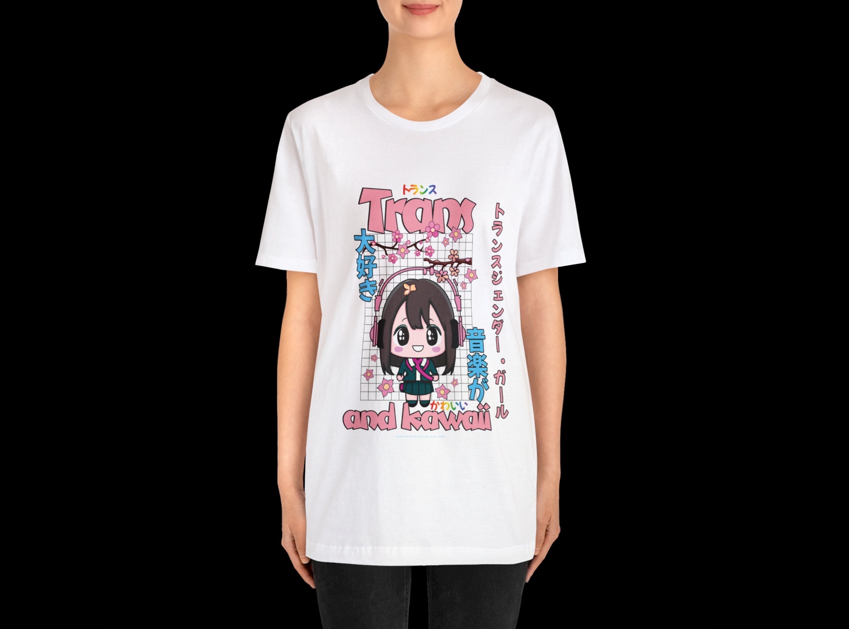 Transgender Girl Kawaii Music T-shirt, Trans Pride Streetwear - Etsy