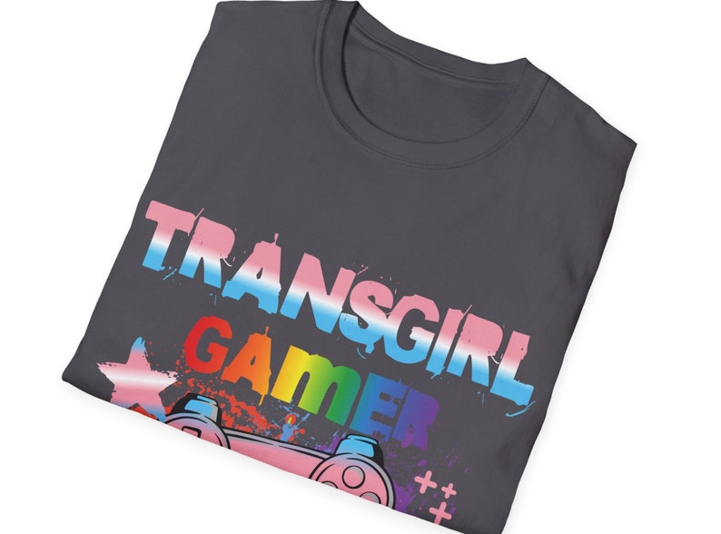 Transgirl Gamer Tee, Japanese Art, LGBTQIA+ Pride Softstyle T-shirt - Etsy