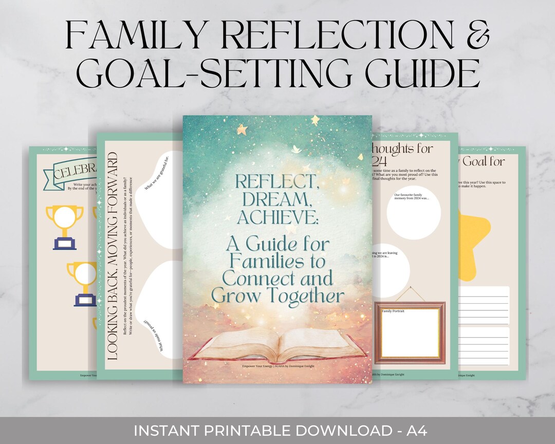 Family Reflection & Goal-setting Guide | New Year Planner for Families ...
