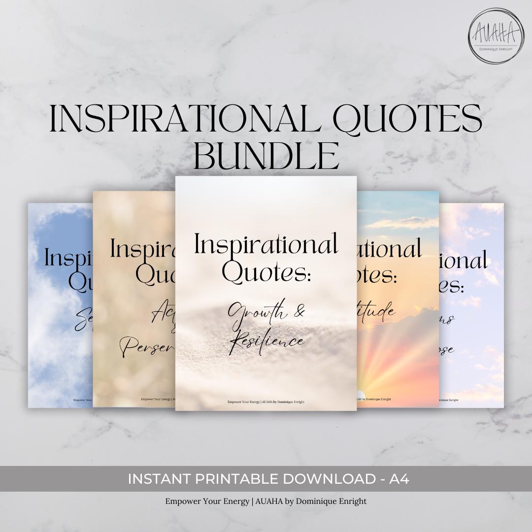 Inspirational Quotes Printable Bundle | Motivational Wall Art | A4 ...