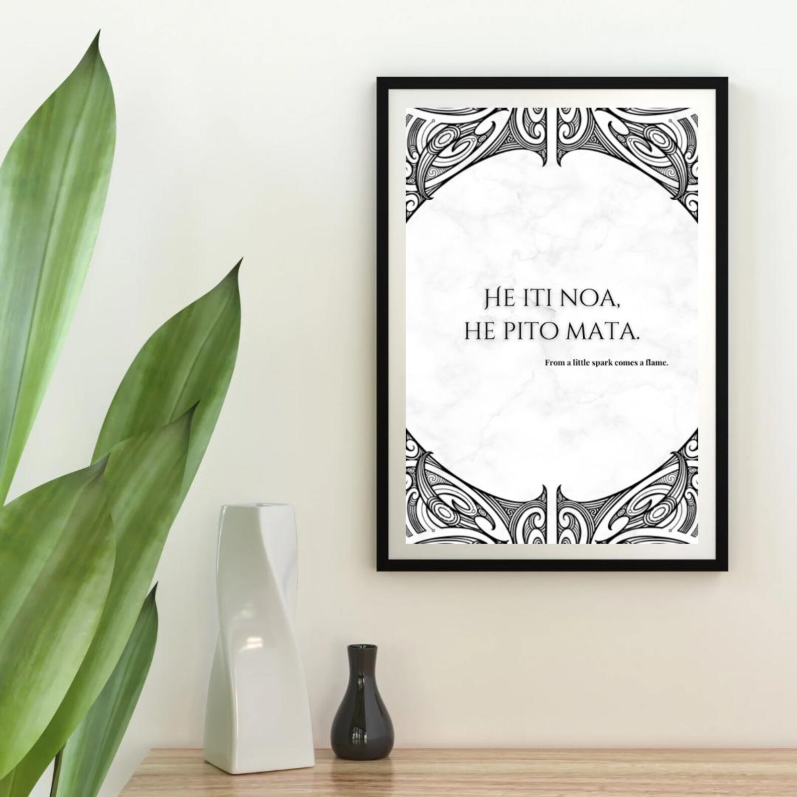 Minimalist Maori Whakatauki Poster - ‘he Iti Noa’ | Printable Wall Art ...