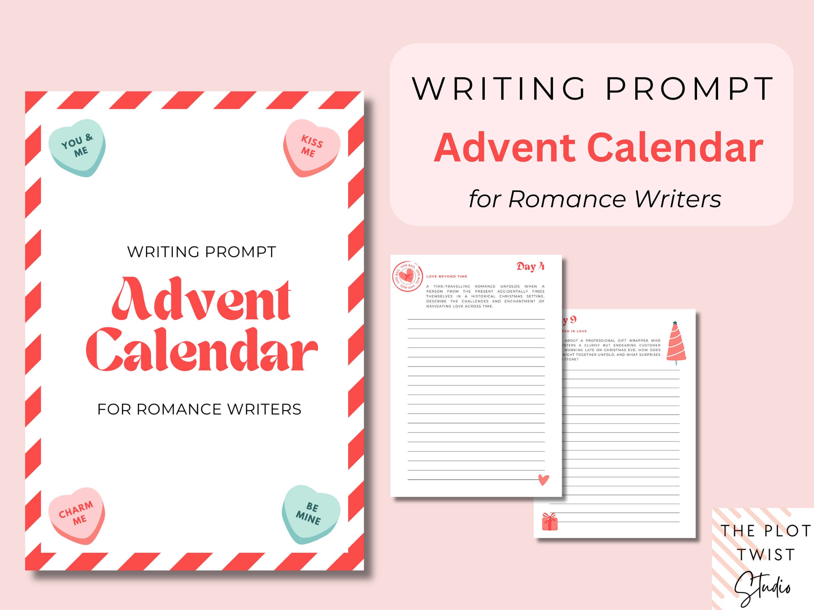 Writing Prompt Advent Calendar for Romance Writers Writing - Etsy