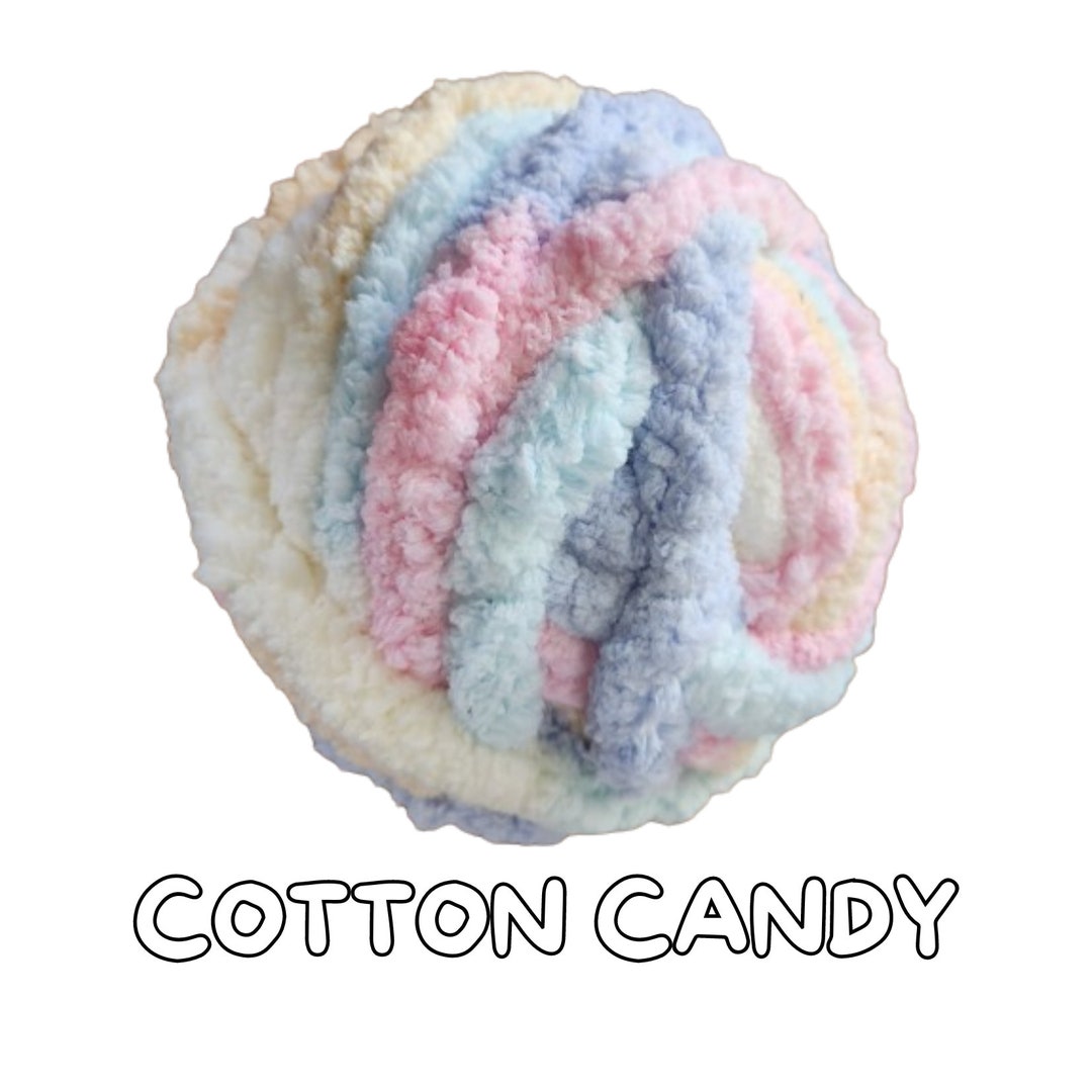 Cotton Candy Chunky Chenille Yarn Jumbo 7, 8oz, 26yards, Fingerknit ...