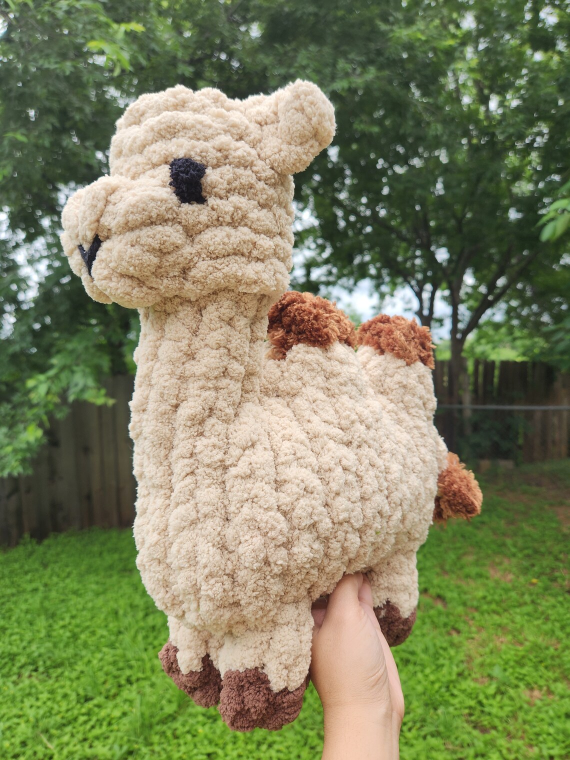 Fingerknit Camel Plushie Pattern With Video Tutorial Chunky Knit Camel ...