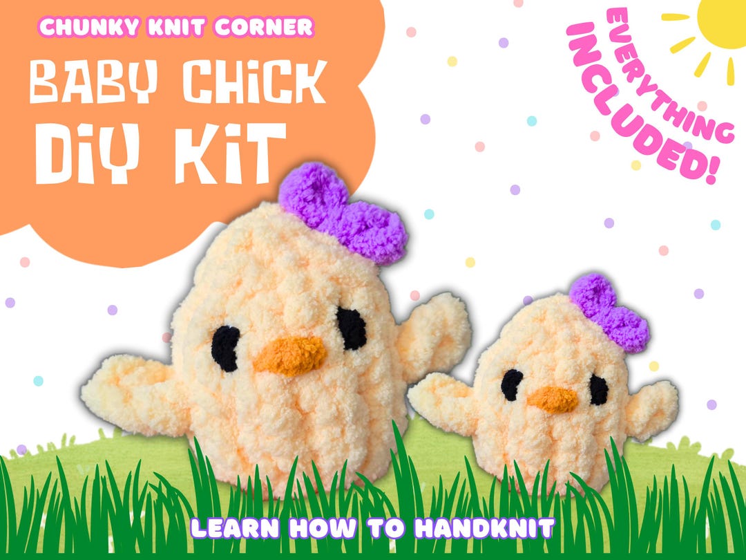 Baby Chick DIY Kit for Beginners - Learn How to Handknit - Etsy