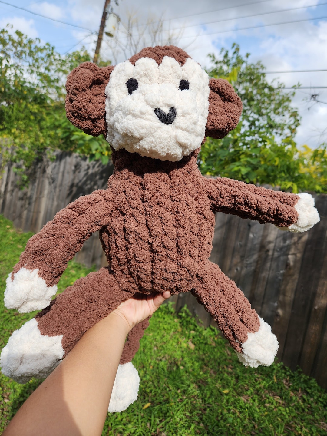 Fingerknit Monkey PDF Pattern With Video Tutorial Monkey Amigurumi ...