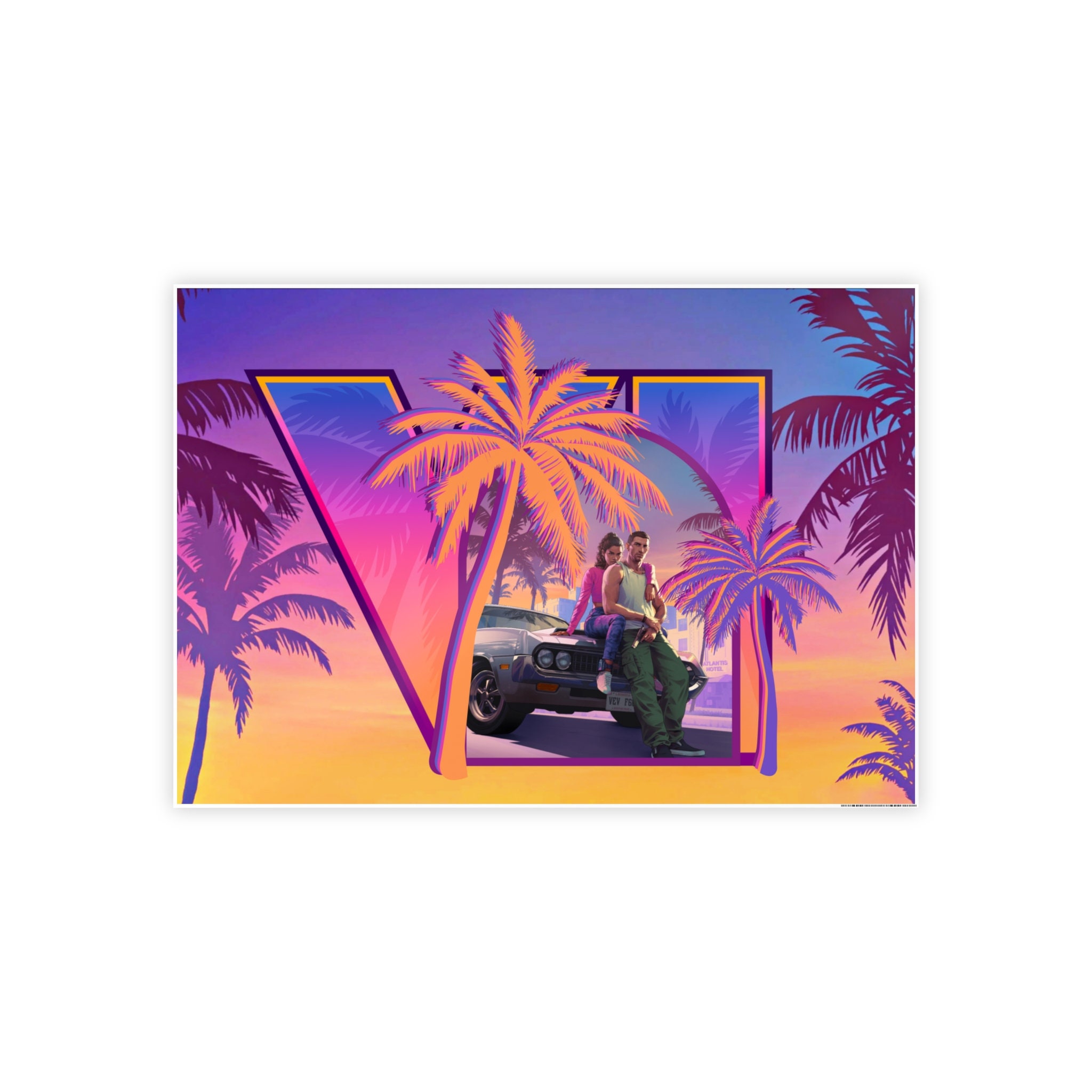 GTA 6 Art, GTA Vice City Wall Art, Gloss Posters, Gaming Decor, Gamer ...