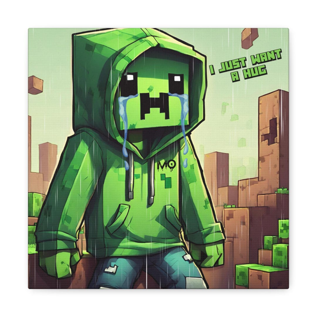 Minecraft Creeper Wall Art | Gamer Wall Art | Gamer Decor | Minecraft ...