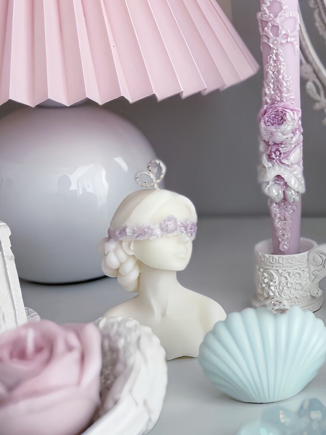 Floral Vision Girl Candleaesthetic Candle Lady Candle - Etsy