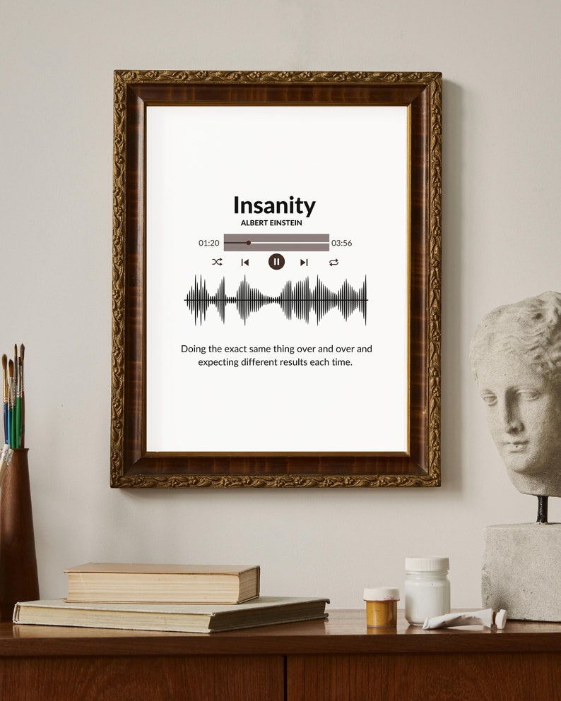 Insanity Definition Poster, Insanity Wall Art, Insanity Quote Printable ...