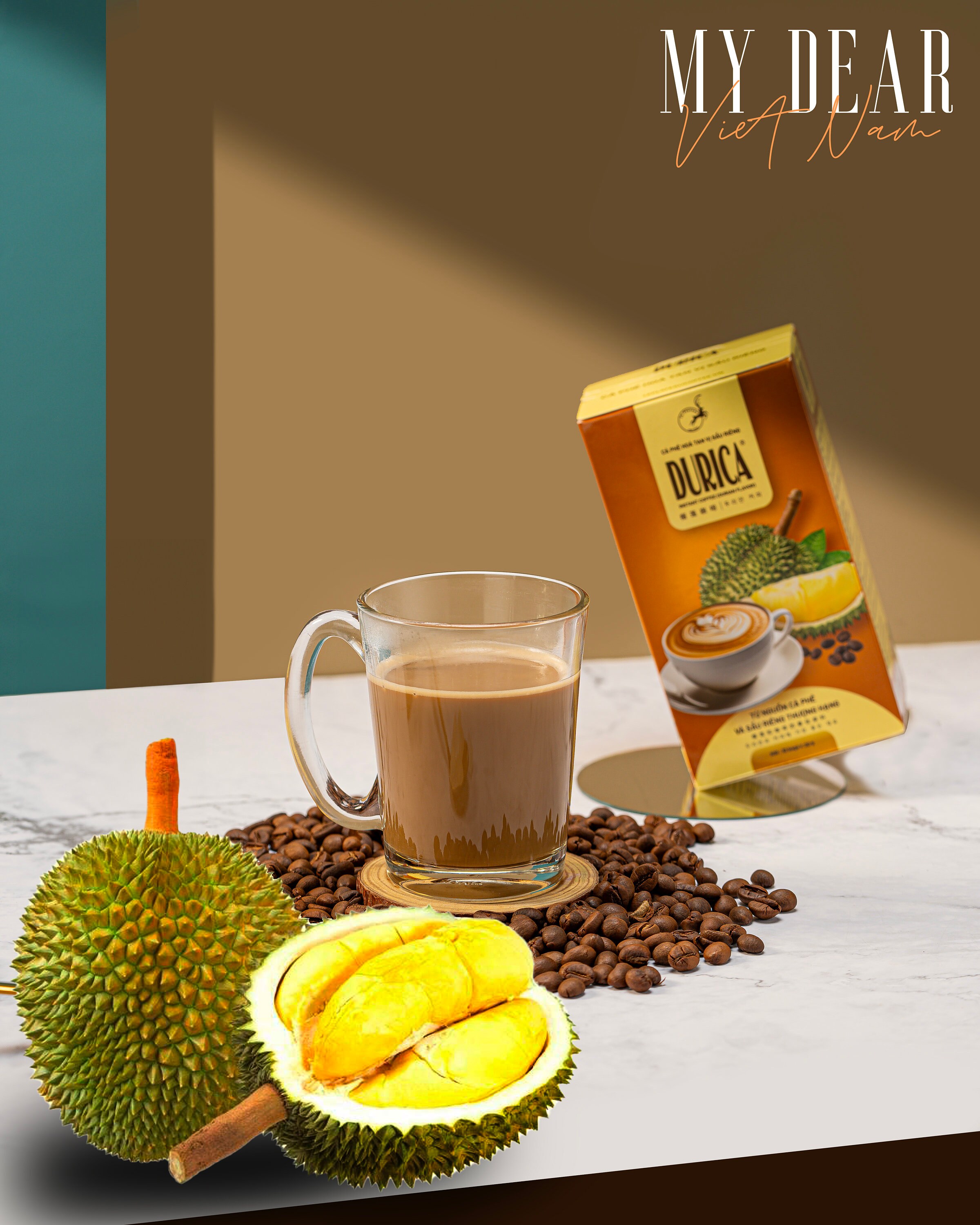 Vietnamese Coffee, Instant Durian Coffee 10 Sticks X 20g, Cà Phê Hòa Tan Vị Sầu Riêng, Organic ...