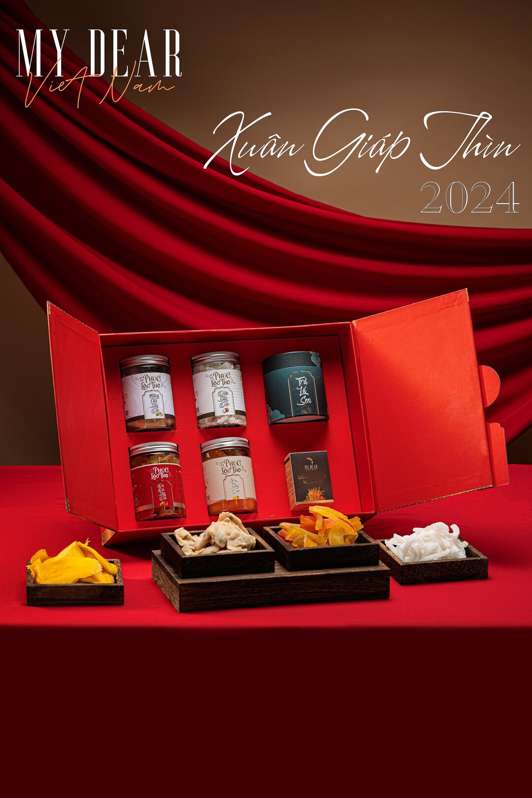 Vietnamese Tet Gift Set, Tet Viet Nam 2024, Lunar New Year Snack Box ...