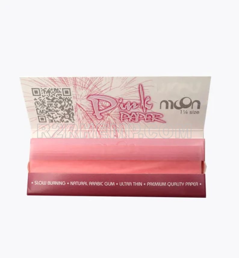 5 Packs Lady Pink Rolling Papers 2 Styles 1.25 Organic Papers Blazy ...