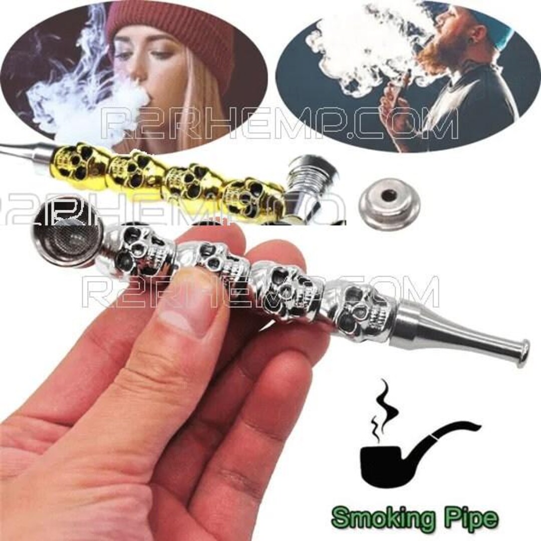 Metal Skull Pipe Smoking Pipe Tobacco Herb Pipe Use, Father's Day Gift ...