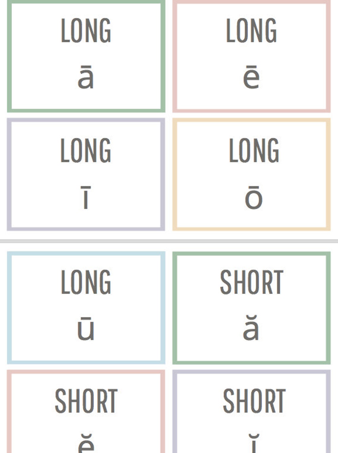 Short Vs Long Vowel Sorting Activity - Etsy