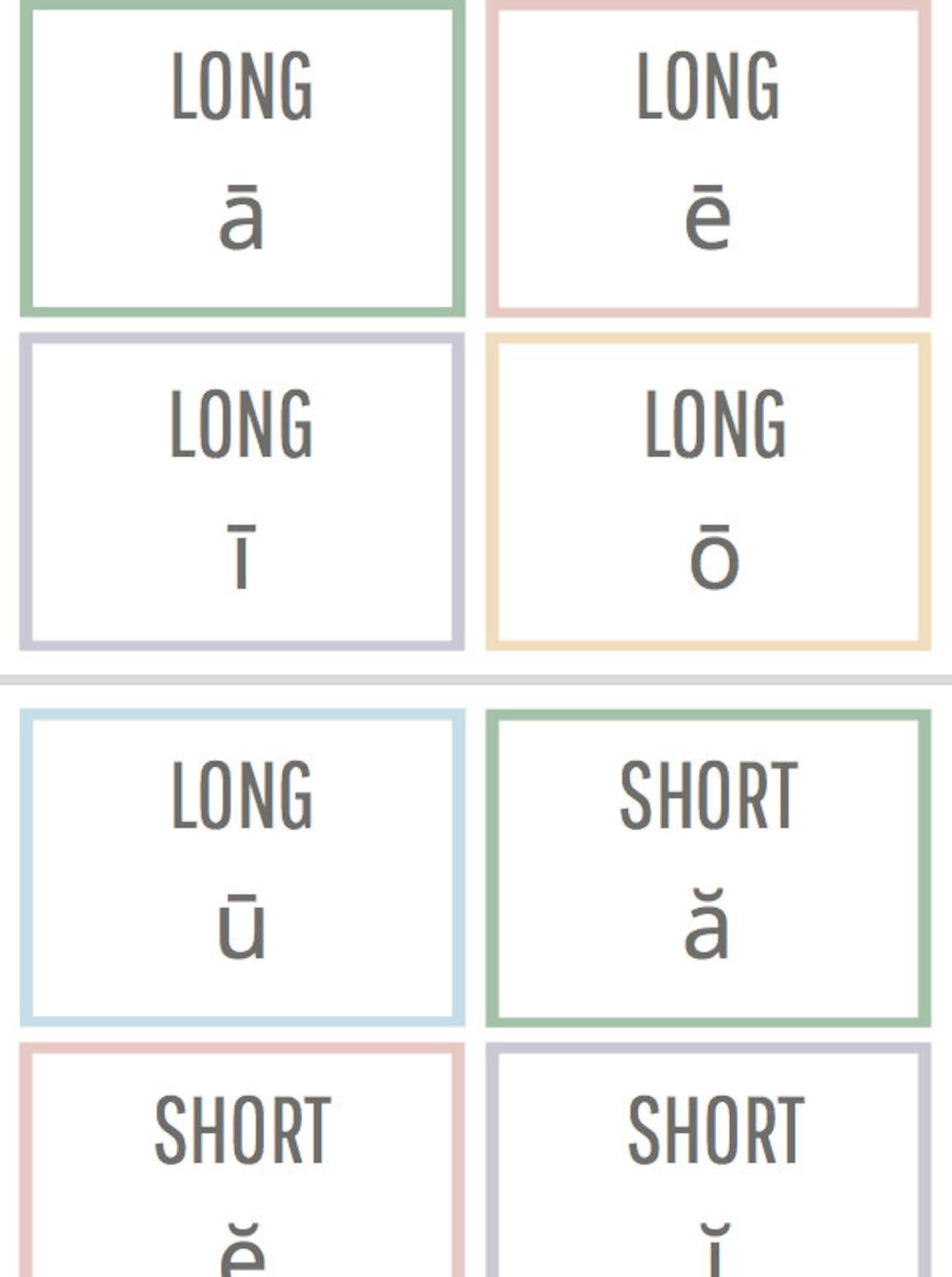Short Vs Long Vowel Sorting Activity - Etsy