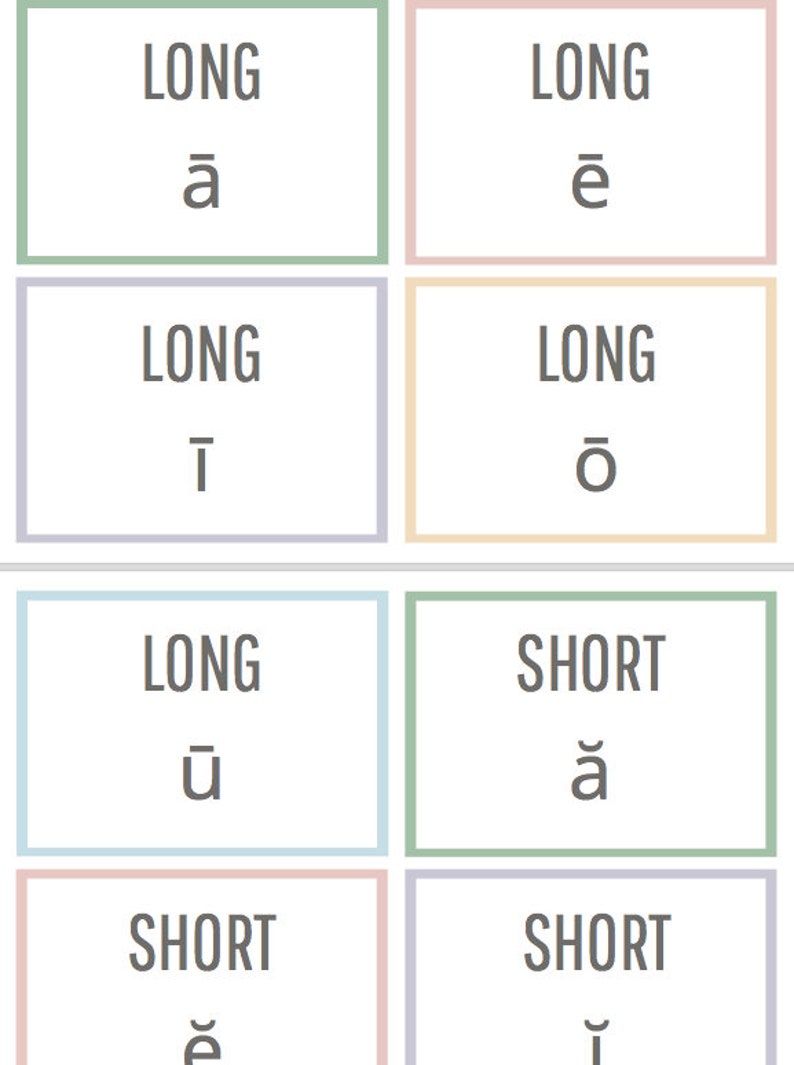 Short Vs Long Vowel Sorting Activity - Etsy