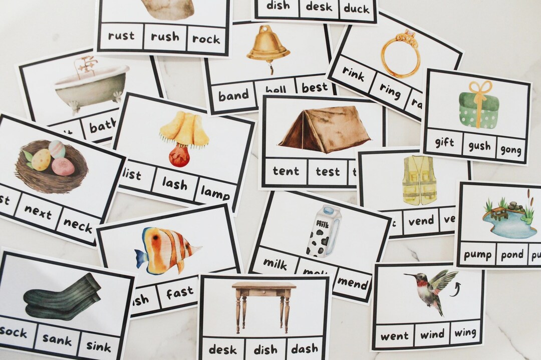 CCVC & CVCC Flash Cards - Etsy