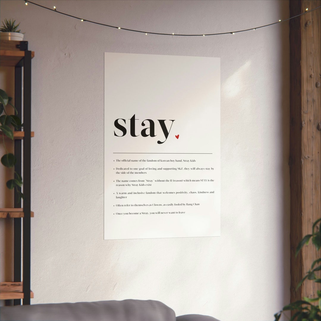 Stray Kids Poster With Definition of SKZ Fandom STAY - "frame Not ...