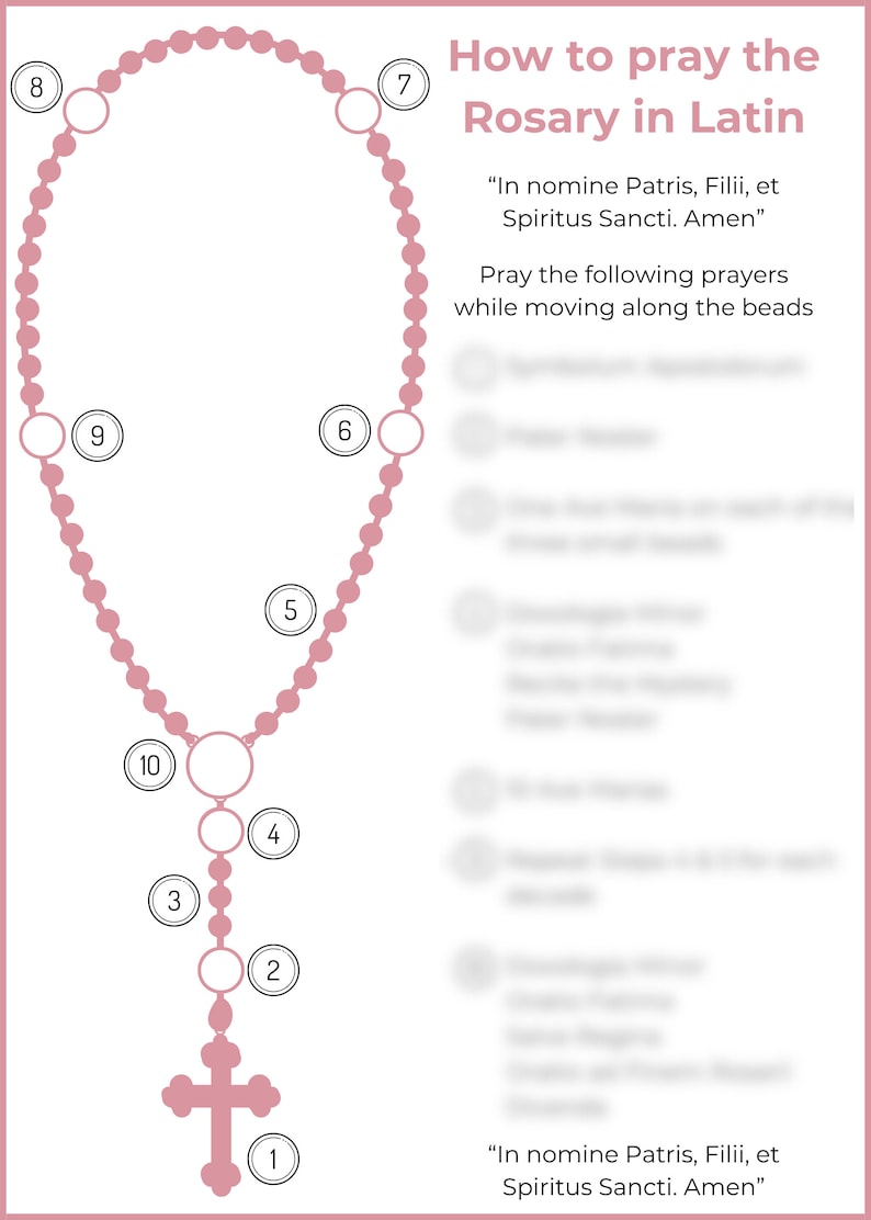 How to Pray the Rosary in Latin - Etsy