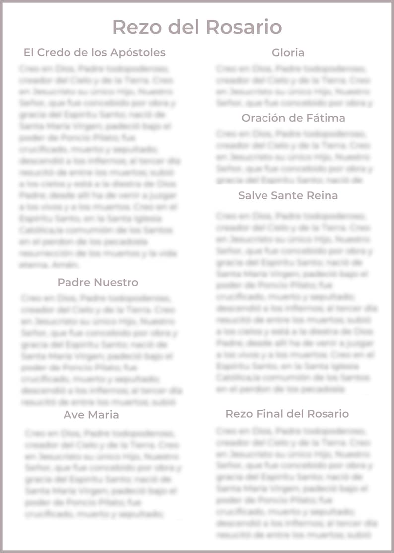 Como Rezar El Rosario (tarjeta) - Etsy