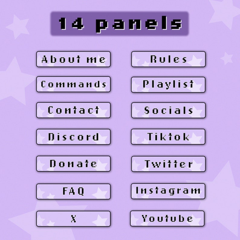 Y2K Purple Star - Animated Stream Scenes - Etsy