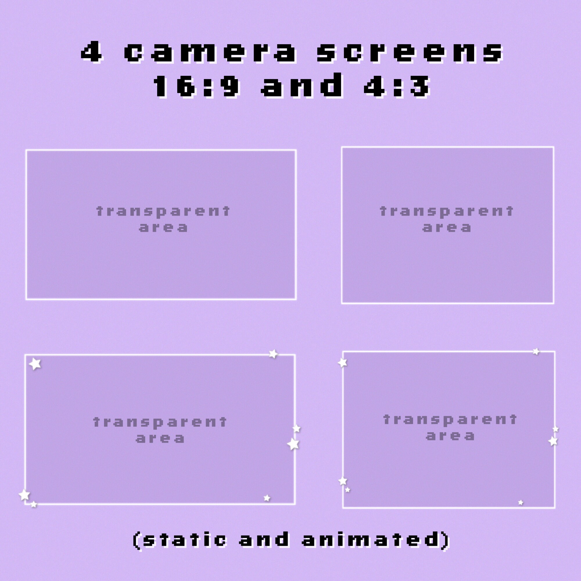 Y2K Purple Star - Animated Stream Scenes - Etsy
