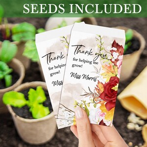 Personalized Thank You Seed Packets Envelopes, Eco Friendly Wildflower ...