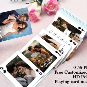 2 Decks Custom Photo Playing Cards Wedding Guest Book Alternative ...