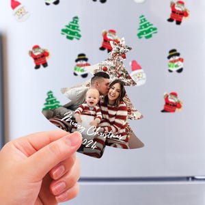 Custom Photo Cruise Door Magnet/christmas Tree Shaped/personalized Xmas ...