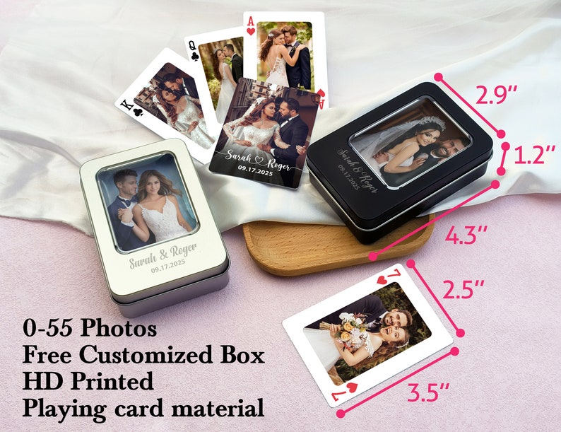 Playable Wedding Playing Card Wedding Guestbook Poker Card Photo Album ...