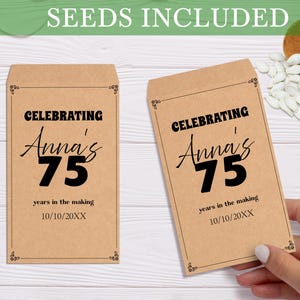 5th Birthday Wildflower Seed Packets/custom Seed Packets for Birthday ...