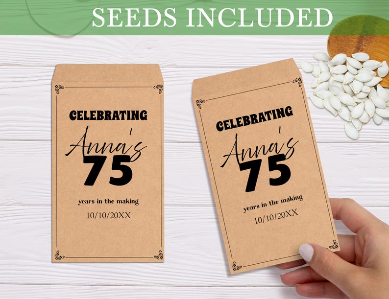 5th Birthday Wildflower Seed Packets/custom Seed Packets for Birthday ...