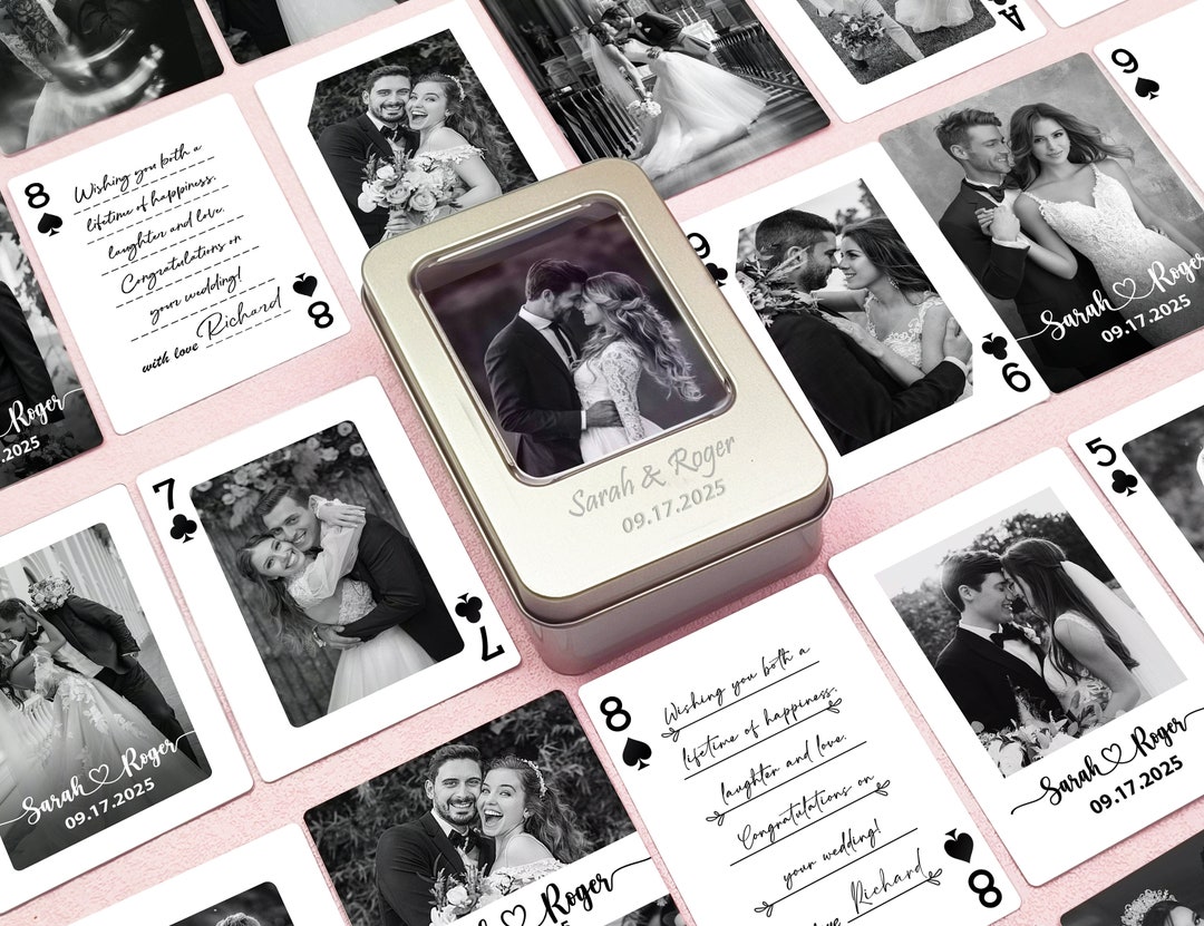Custom Wedding Playing Cards Wedding Guest Book Alternative Wedding ...