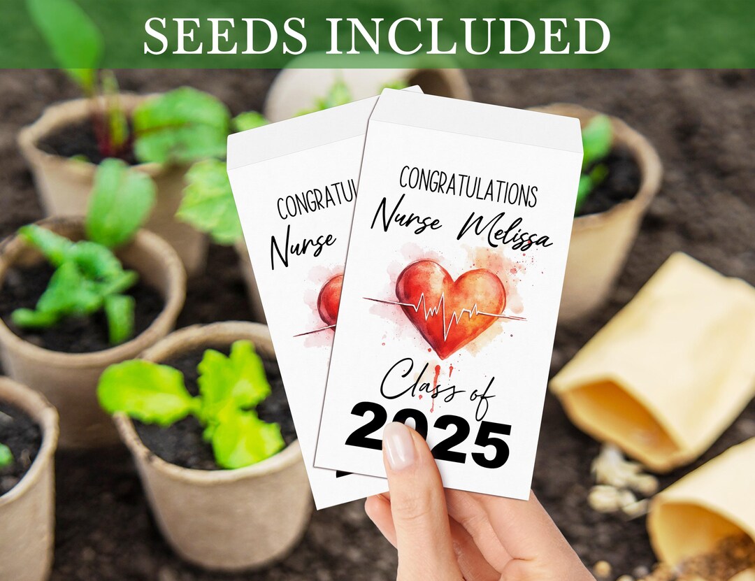 Nurse Graduation Wildflower Seed Packet/seed Packets Favor for Guests ...