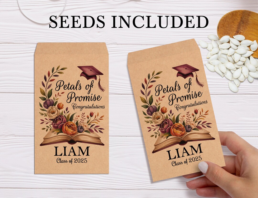 Seed Packet Graduation Favors, Custom Favors for Graduation Party ...
