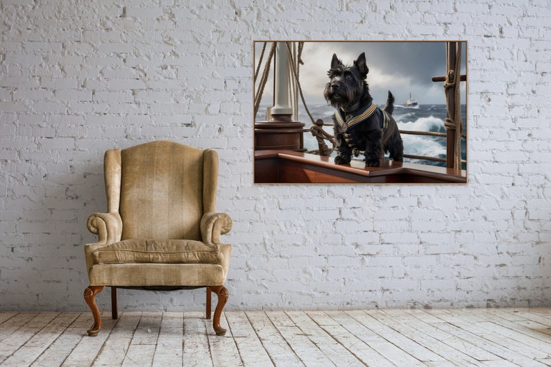 Scottish Terrier Scotty Art Poster AI Generated - Etsy
