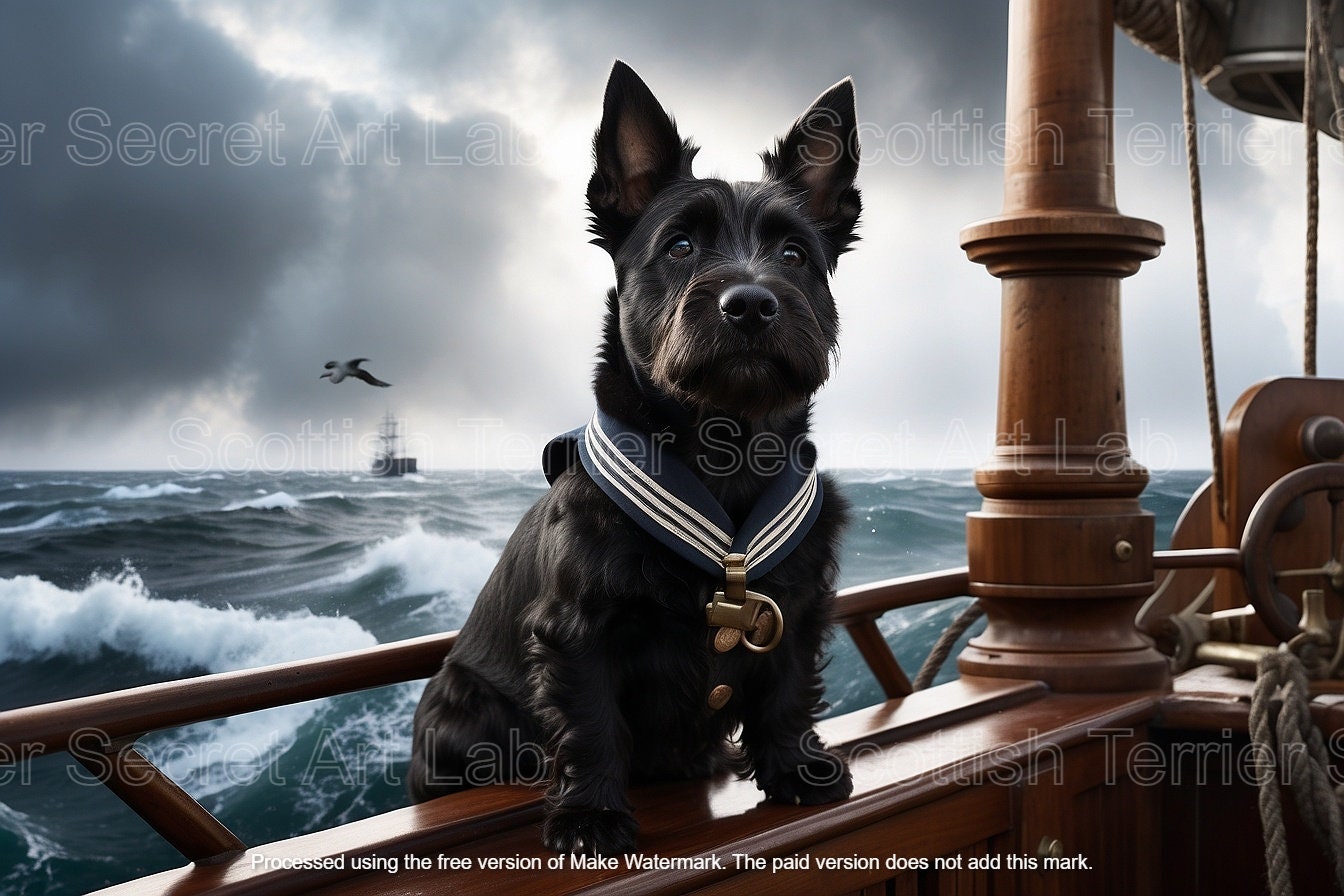 Scottish Terrier Scotty Poster AI Generated Dogs Home Life Style Wall ...