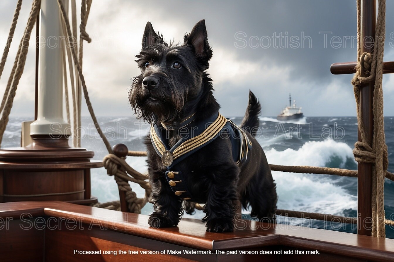 Scottish Terrier Scotty Art Poster AI Generated - Etsy