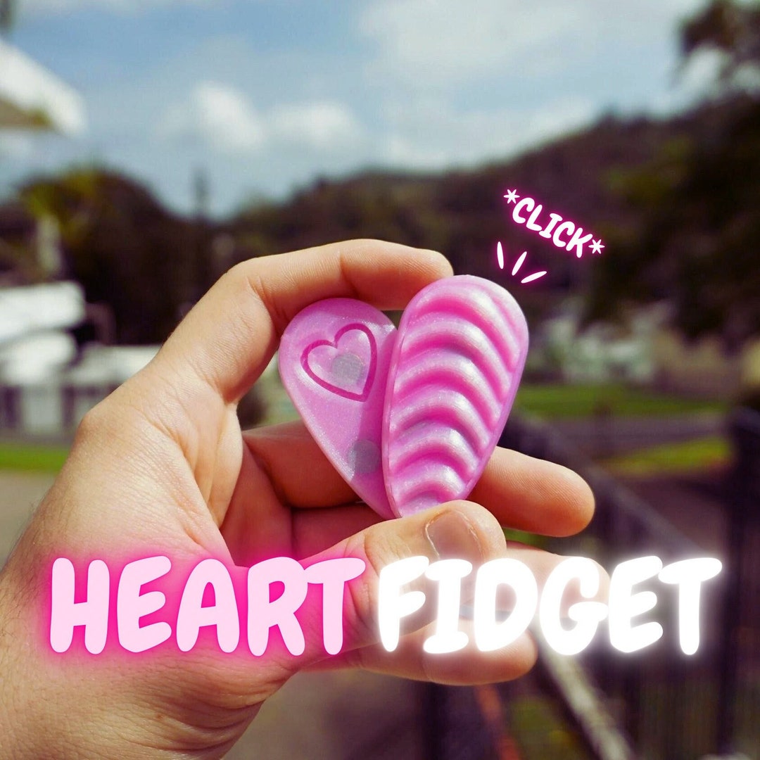 Heart Fidget Fidget Slider Magnet Slider Haptic Slider Fidget Clicker ...