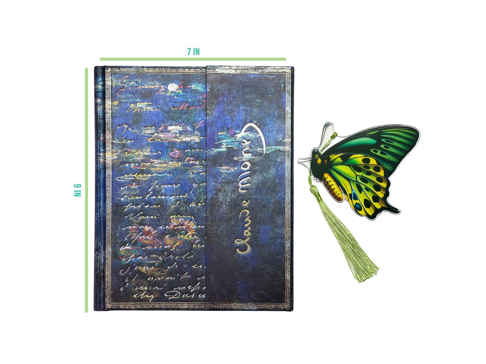 Green Translucent Acrylic Butterfly Bookmark, Artist Bookmark, Book ...