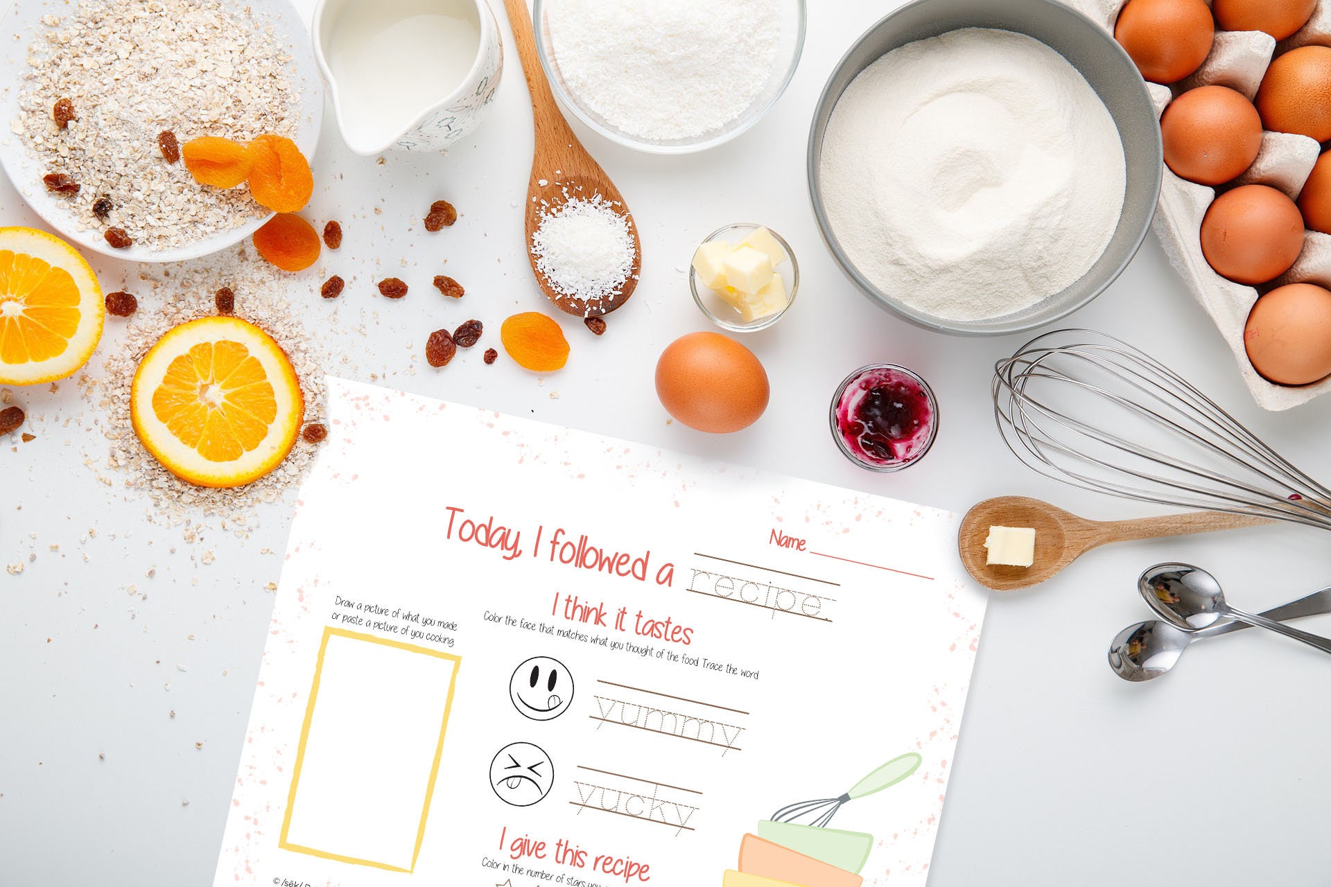 Recipe Cooking Review Worksheets Printable Digital Download - Etsy