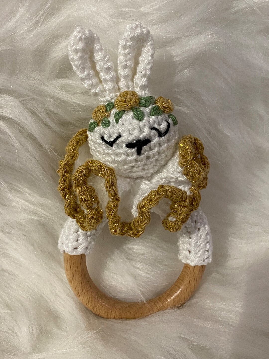 Rattle White Rabbit Etsy