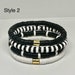 White and Black Bracelet Sets, Beaded Bracelets, Stacking Bracelets ...