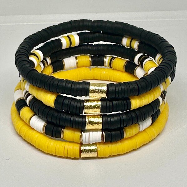 Beach Bracelet Set, Surfer Style Bracelets, Preppy Bracelets, Stacking ...